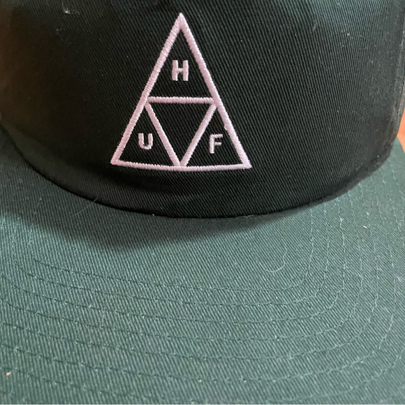 HUF | Accessories | Huf Triple Triangle Army Green 5 Panel Snapback Hat ...